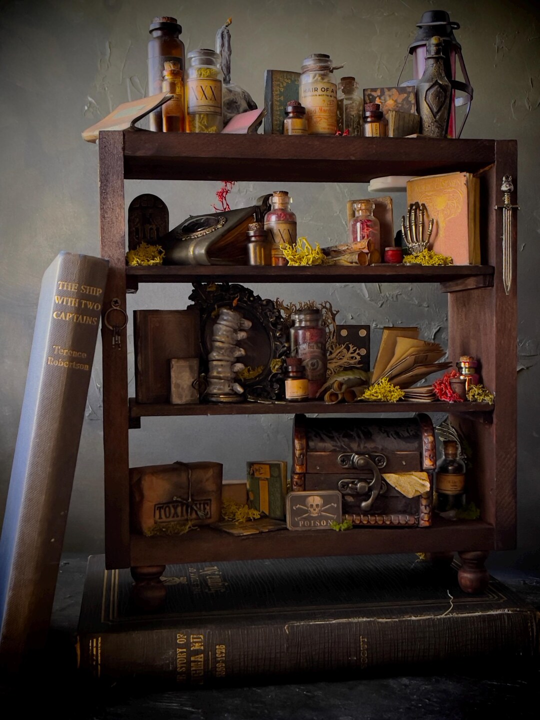 Miniature Apothecary Bookshelf 1:12 Scale - Etsy