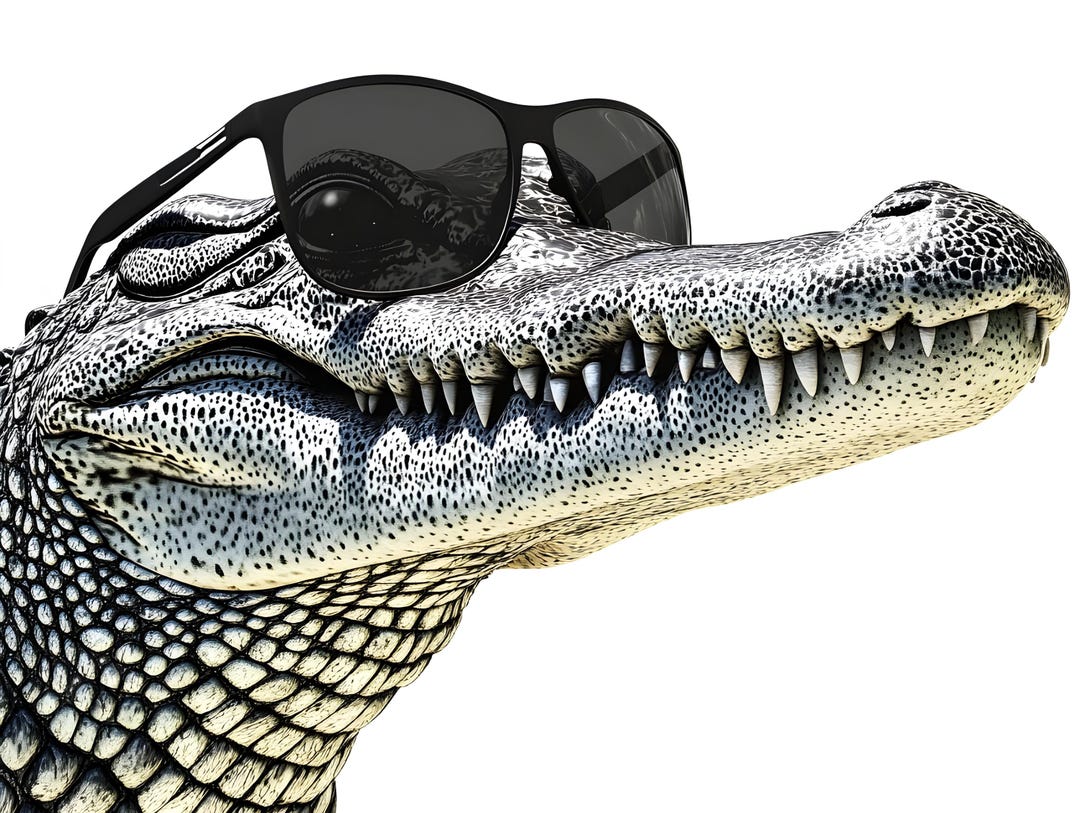 Cool Crocodile Wall Art – Digital Download | Funny Reptile Print ...