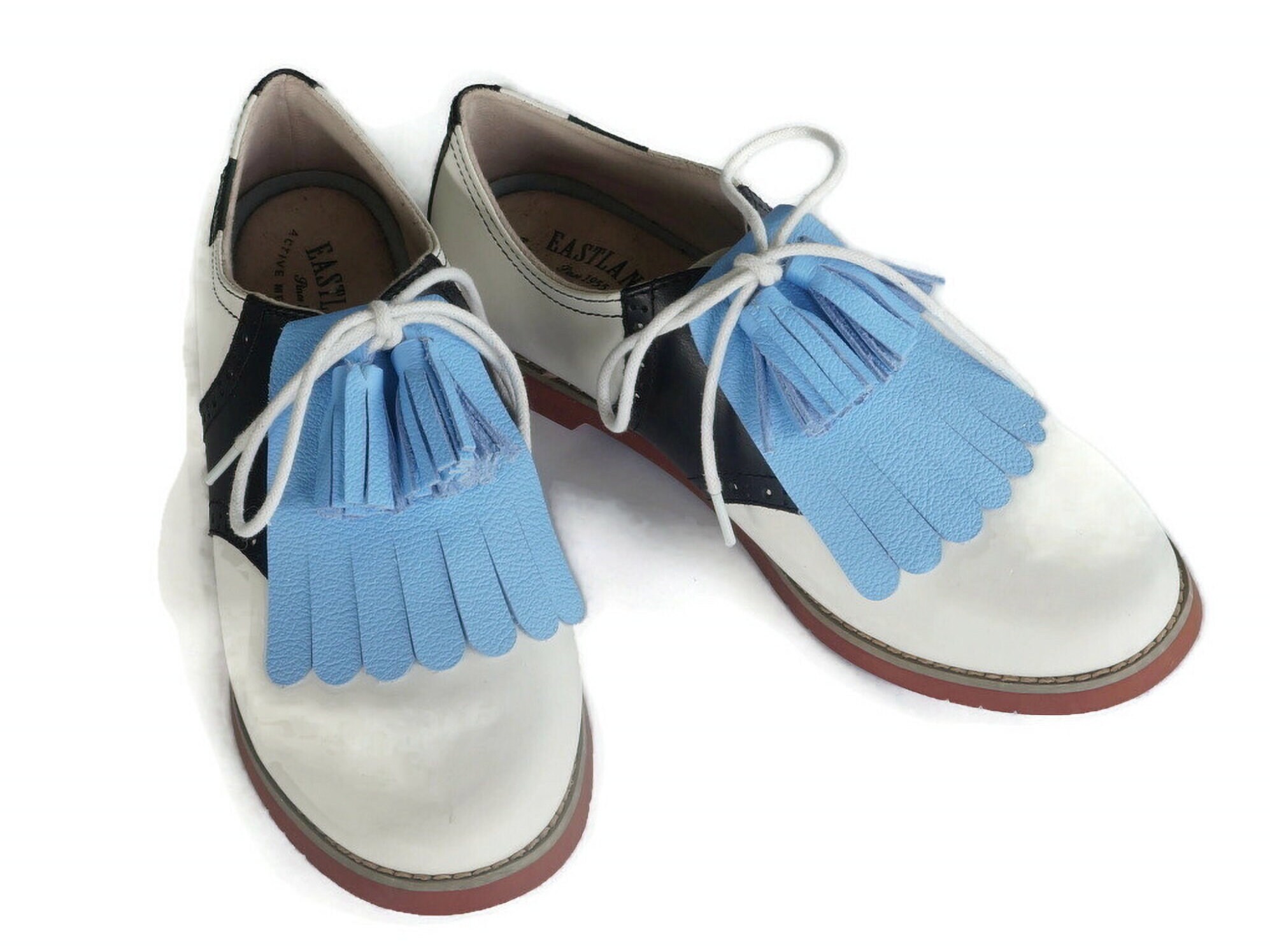Set of Blue Leather Kilties and Matching Tassels for Golf Shoes, Swing ...