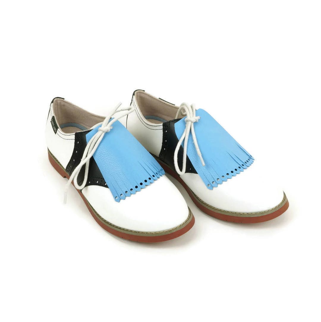 Baby Blue Leather Golf Shoe Kilties: Womens Golf Accessories - Etsy