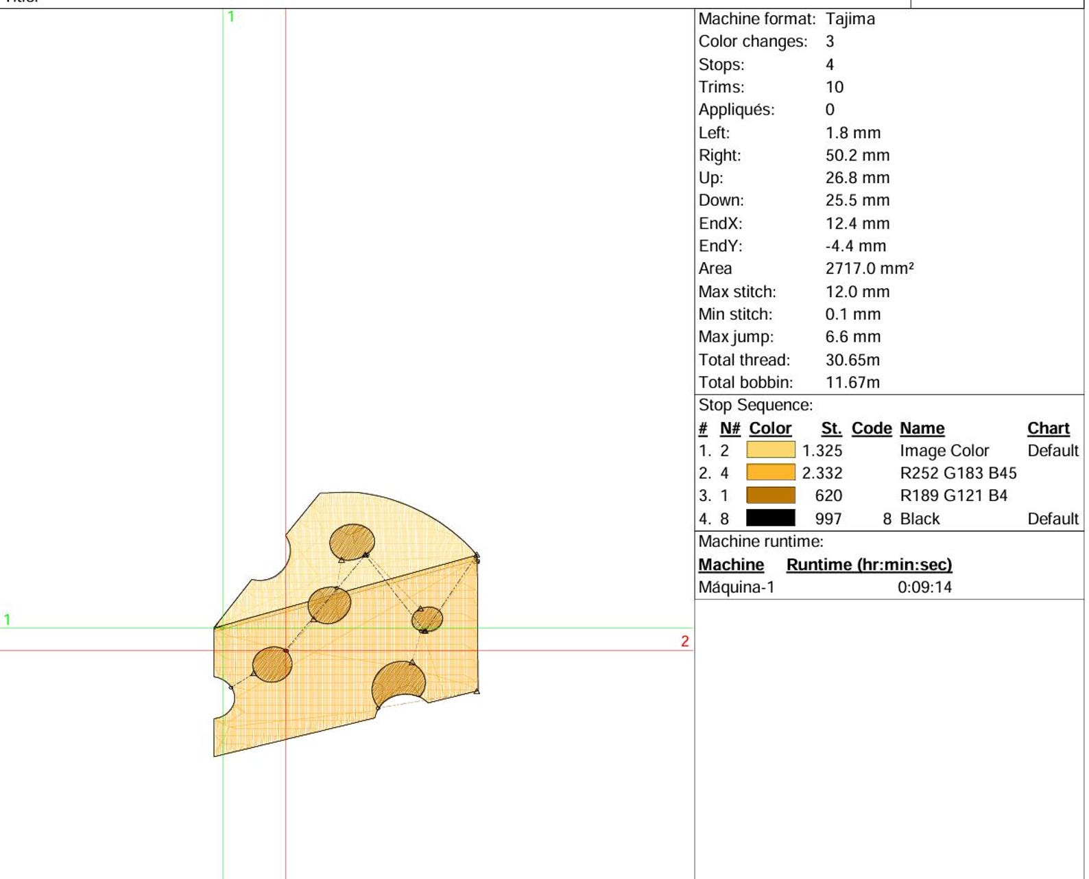 Cheese Machine Embroidery File, Mini Cheese Embroidery Pattern File ...