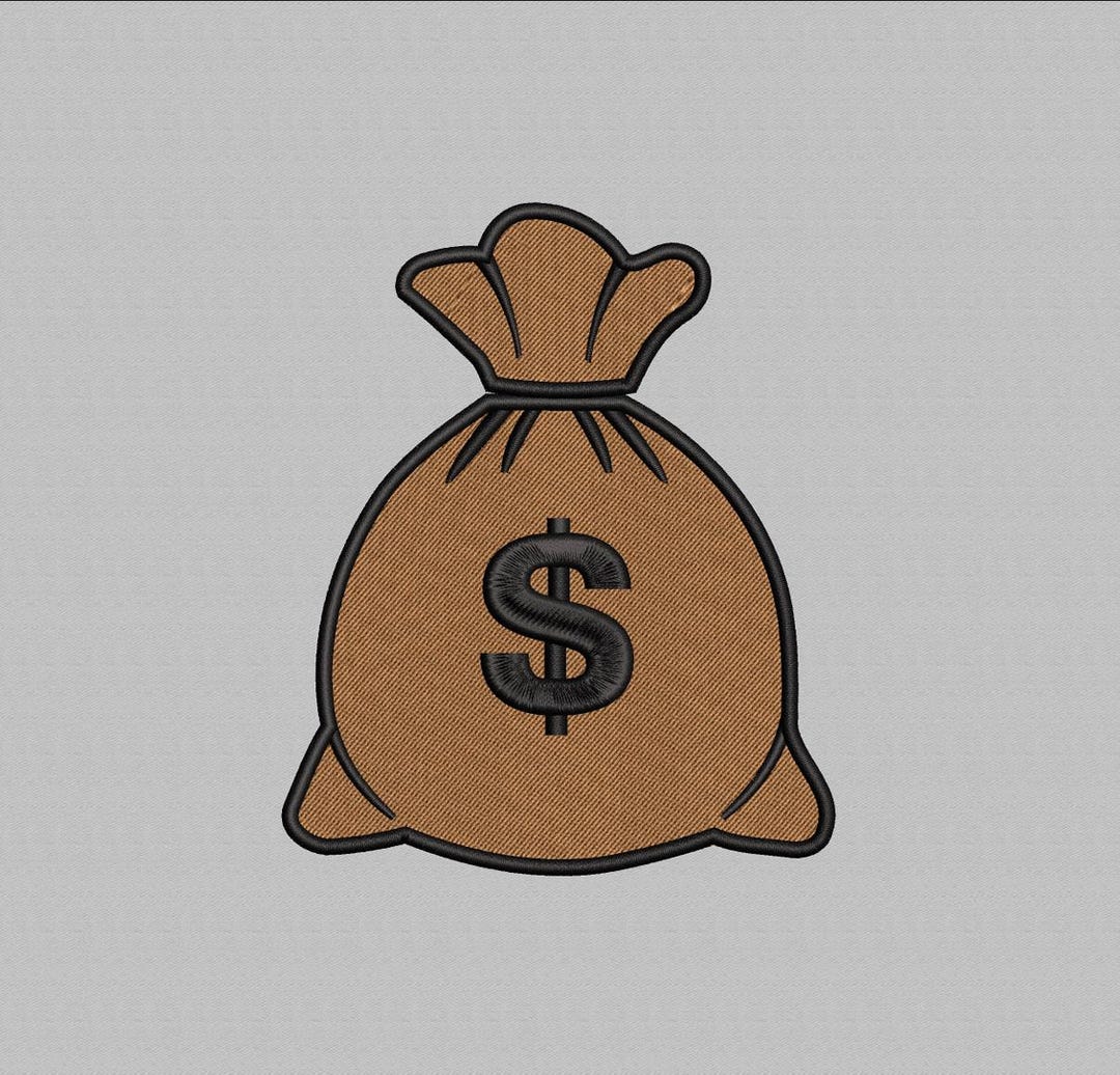 Cash Bag Embroidery Design, Money Bag Machine Embroidery File (instant ...