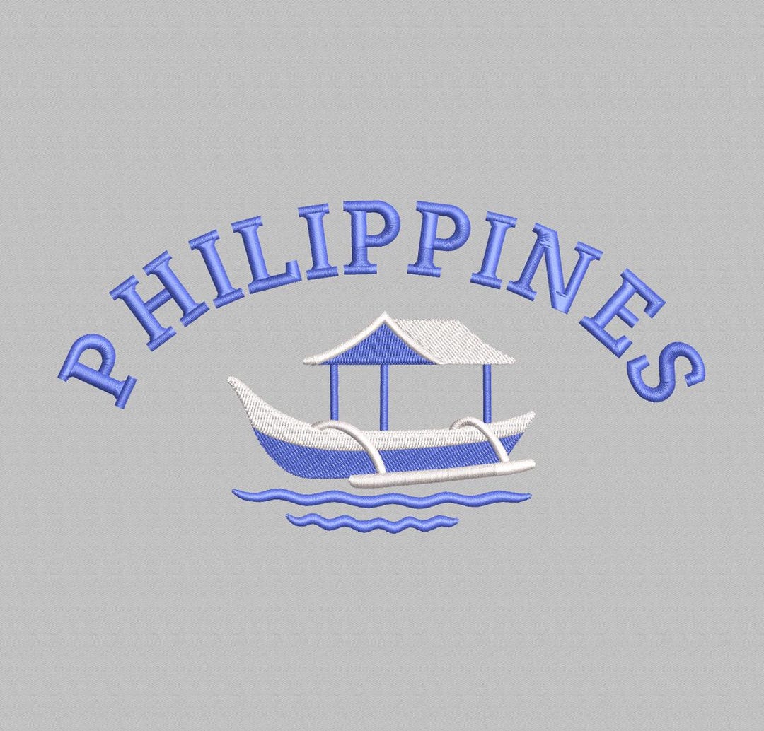 Philippines Boat Machine Embroidery Design, Ocean File (3 Sizes ...