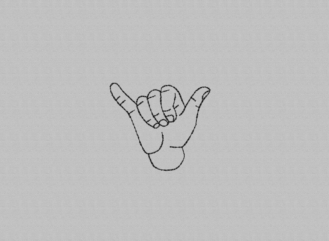 Surf Hand Sign Embroidery Design, Summer Vibes (instant Download) - Etsy