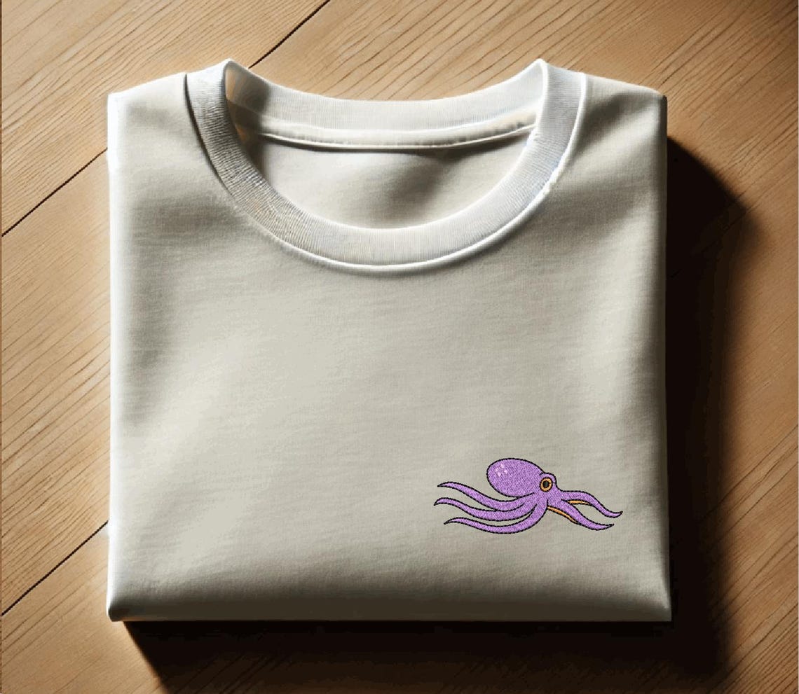 Octopus Machine Embroidery Design, Ocean Embroidery File, Sea Animal ...