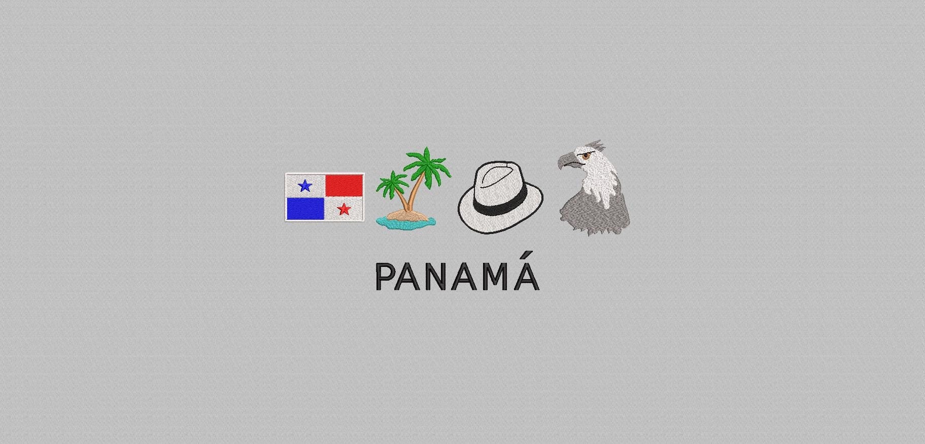 Panama Flag Machine Embroidery Design, Eagle Harpía Design, Panama ...