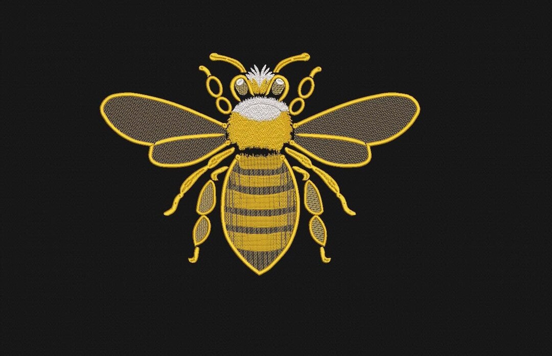 Bee Embroidery Design, Honeybee Machine Design, Insect Embroidery ...