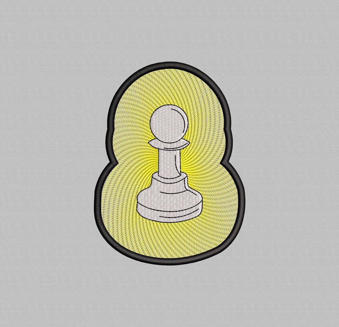 Chess Embroidery Design, Mini Chess Piece Embroidery. Chess Piece ...