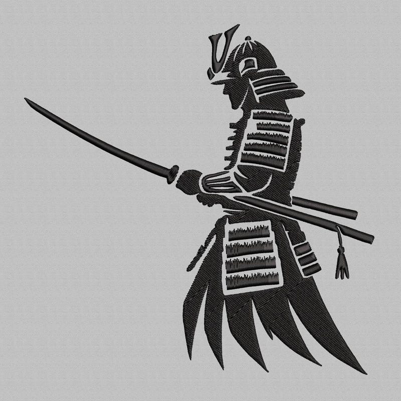 Samurai Cat Embroidery - Etsy