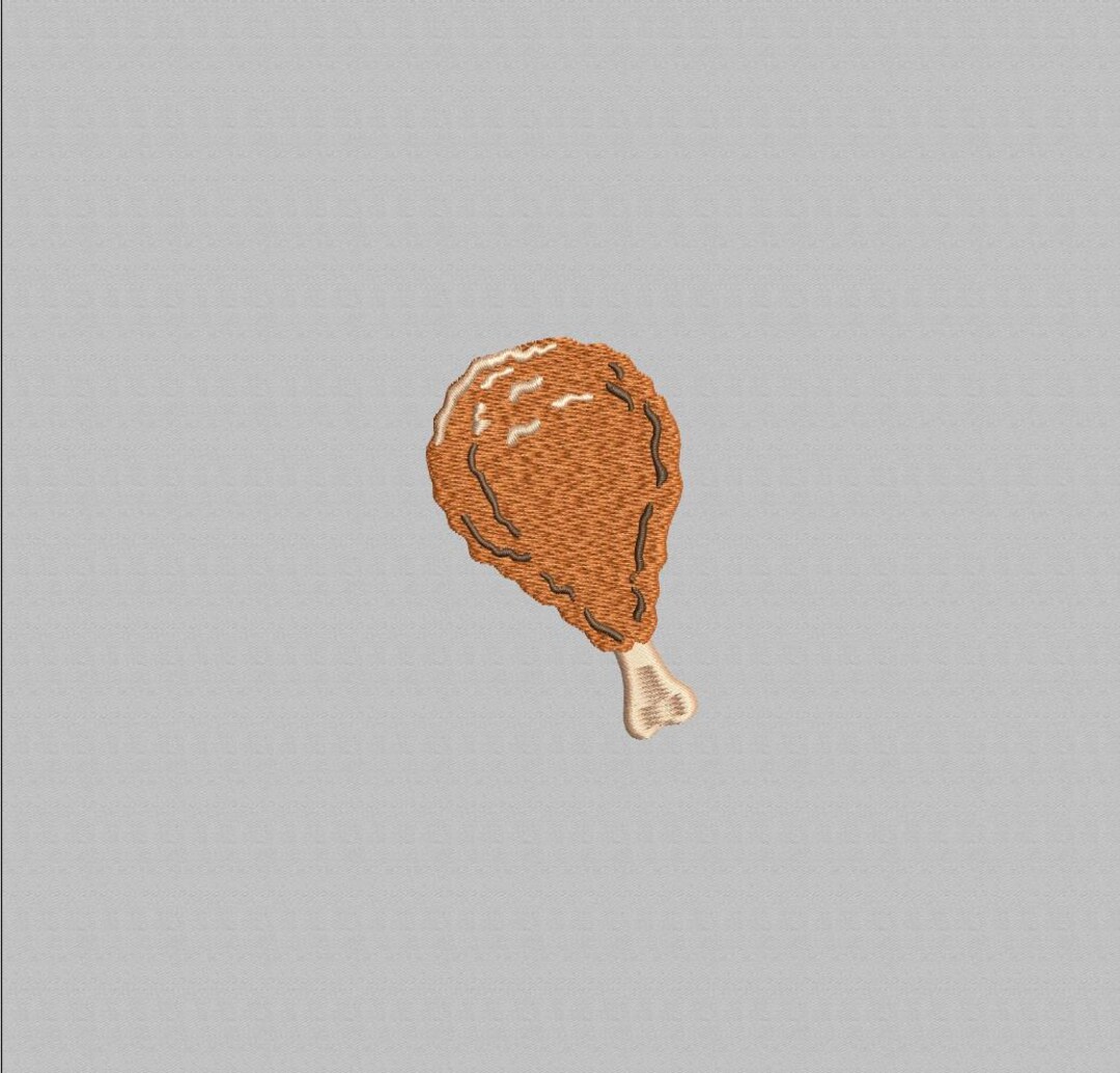 Fried Chicken Embroidery Design: Fast Food Pattern (digital File, 4 ...