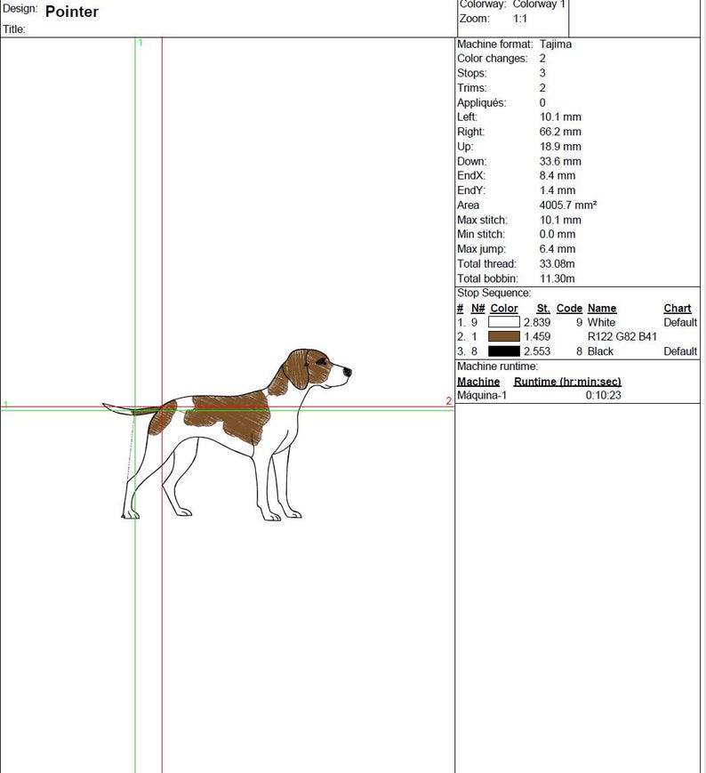 German Pointer Machine Embroidery Design: Dog Digital File Download ...