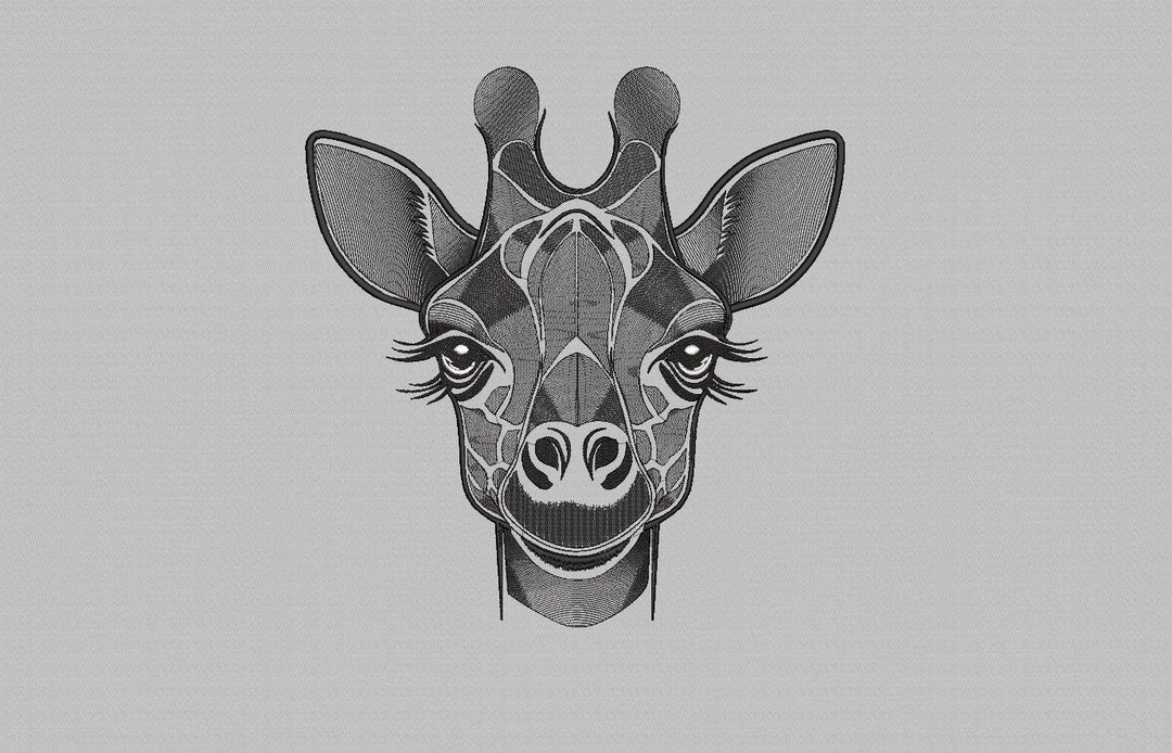 Giraffe Head Embroidery Design, Animal Art (5 Sizes) - Etsy