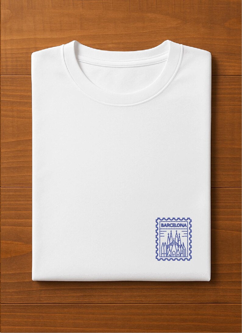 Barcelona City Stamp Embroidery Design: 4 Sizes (digital File) - Etsy