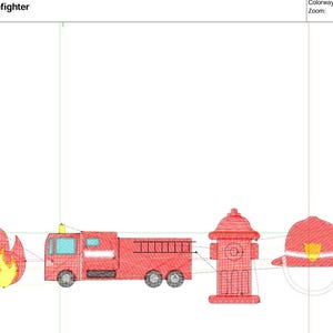 Firefighter Fireman Machine Embroidery Design, Fire Equipment ...