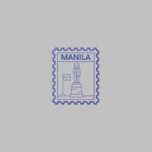 Manila Philippines Stamp Embroidery Design: Philippines Postage, 4 ...