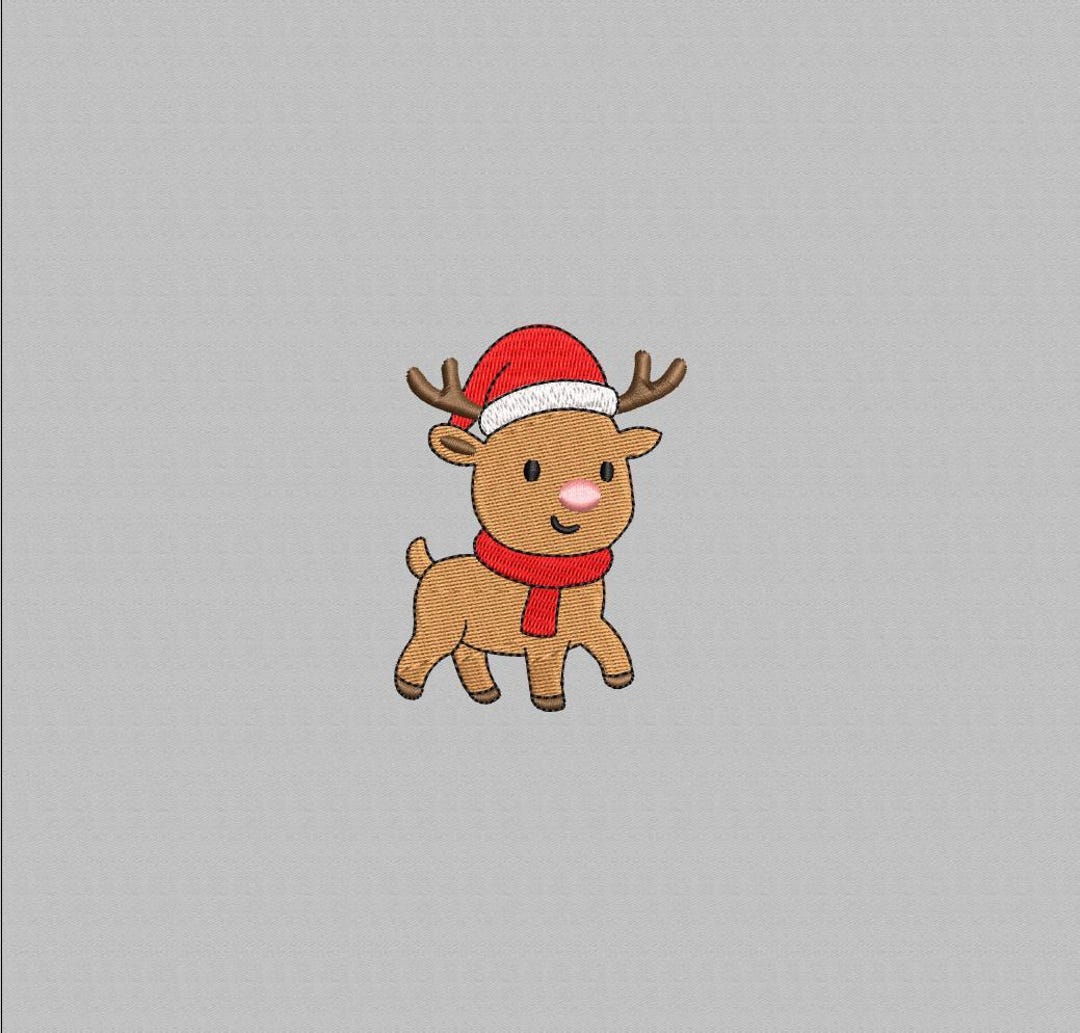 Reindeer Embroidery Design, Christmas Reindeer Embroidery Pattern ...