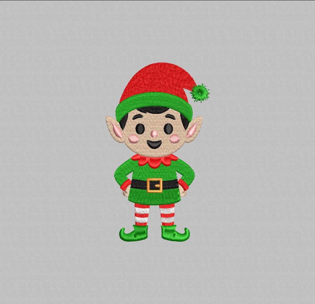 Elf Christmas Embroidery Design, 4 Sizes (digital File) - Etsy