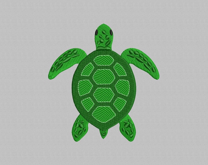 Sea Turtle Machine Embroidery Pattern - Instant Download - 6 Sizes ...