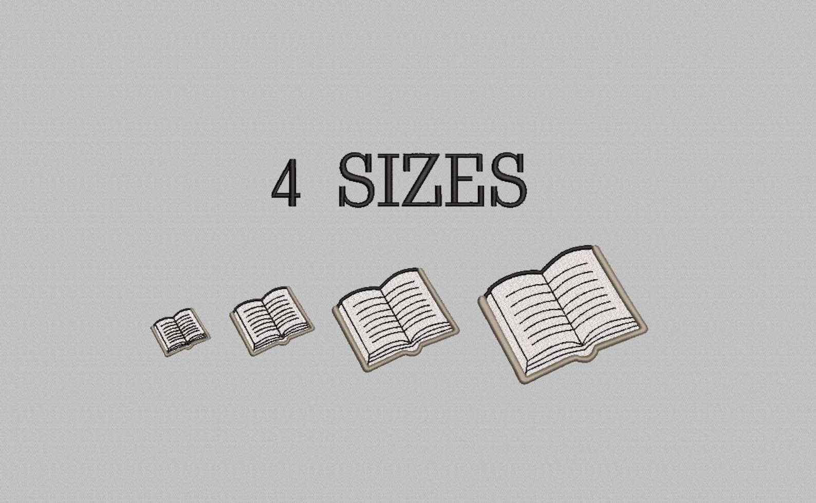 Open Mini Book Machine Embroidery Design, Book Design, Reading Book ...