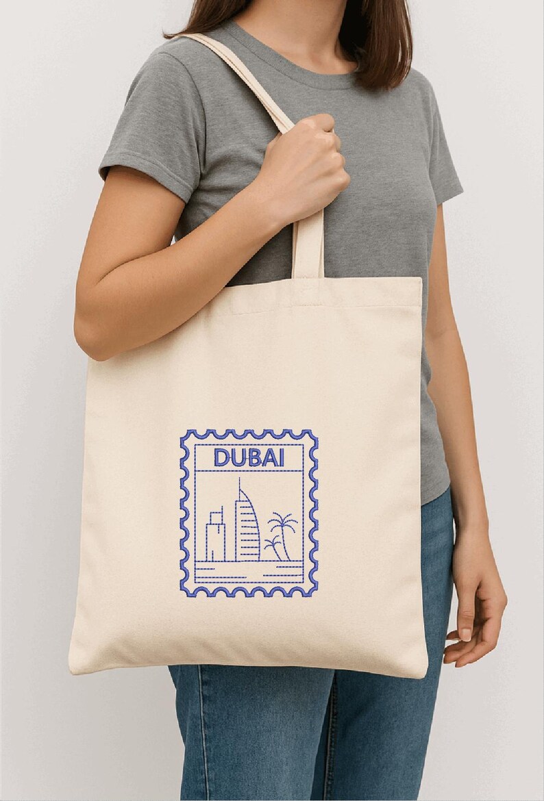 Dubai Stamp Embroidery Design: UAE Postage, 4 Sizes (digital File) - Etsy