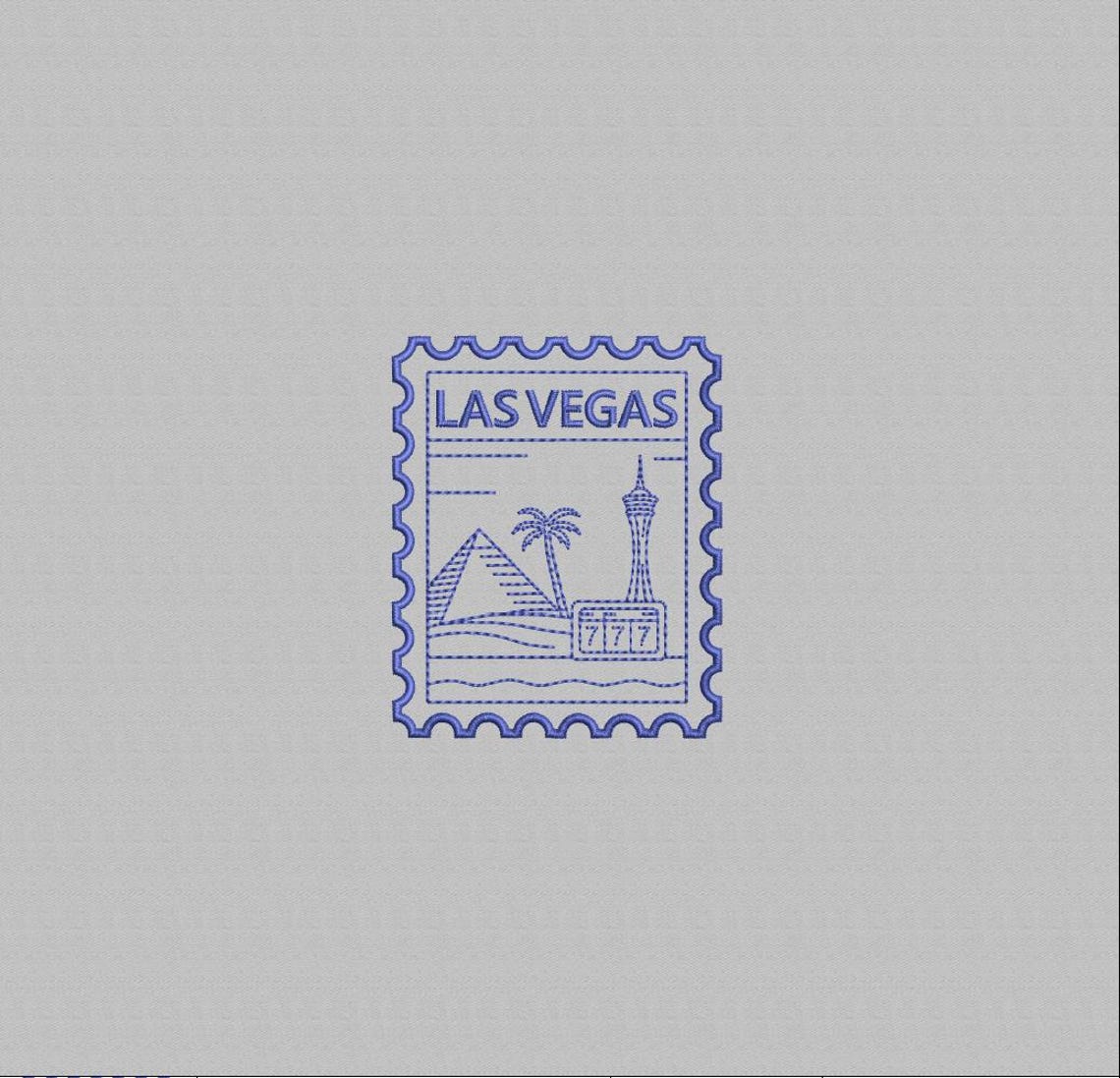 Las Vegas Embroidery Design: Nevada State Stamp Digital File (instant ...