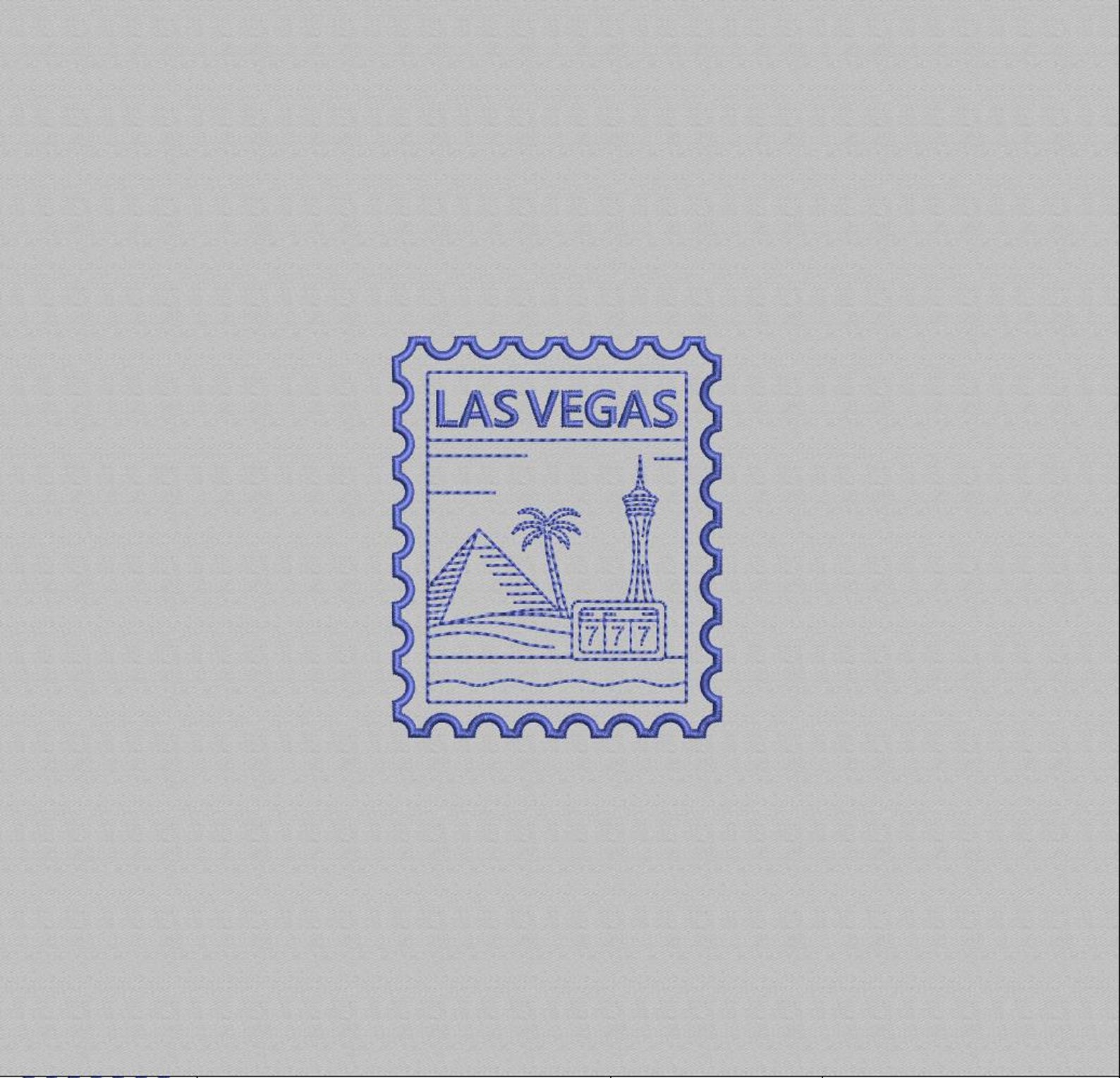 Las Vegas Embroidery Design: Nevada State Stamp Digital File (instant ...