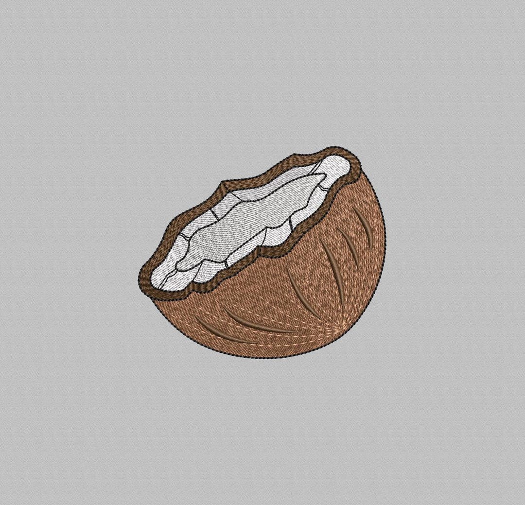 Coconut Machine Embroidery Design, Tropical Fruit (digital Design) - Etsy