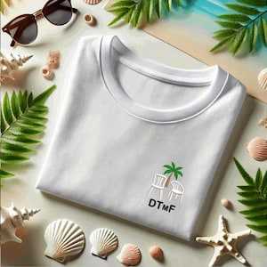 DTMF Embroidey Design, DTMF Embroidery Design, Chairs and Palm ...