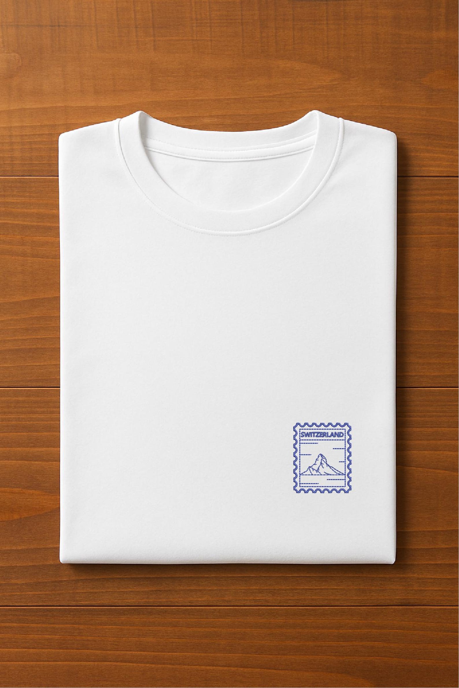 Switzerland Stamp Embroidery Design: Switzerland Travel Souvenir ...
