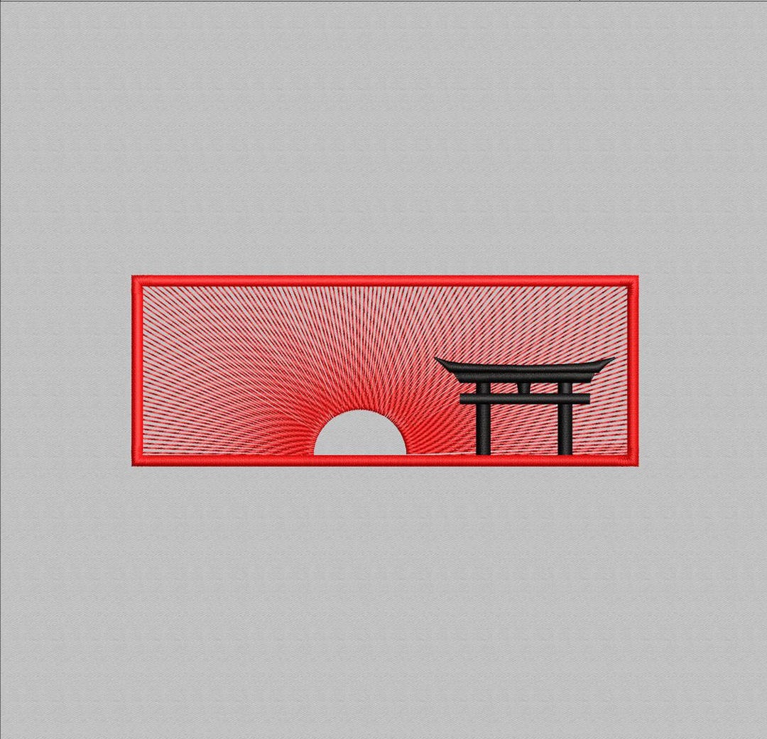 Japanese Torii Gate Embroidery Design. Japanese Torii Gate Art. FUSHIMI ...