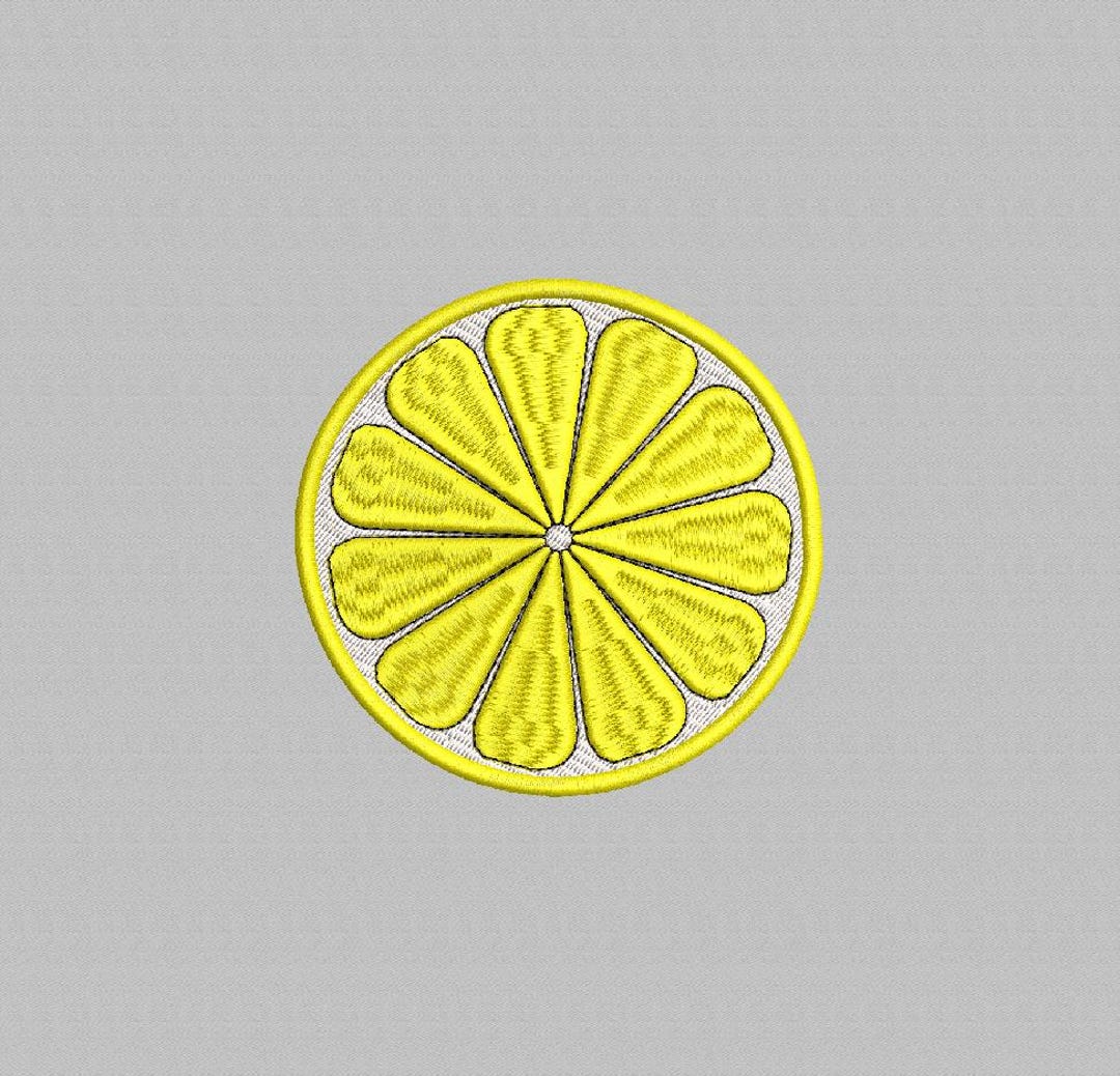 Lemon Machine Embroidery Design, Fruit Embroidery Design, Instant ...