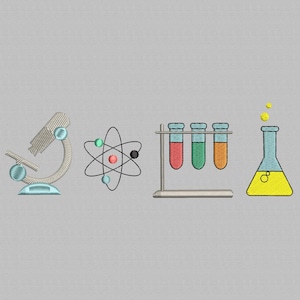 Laboratory Equipment Designs Embroidery Machine, Chemistry Science ...