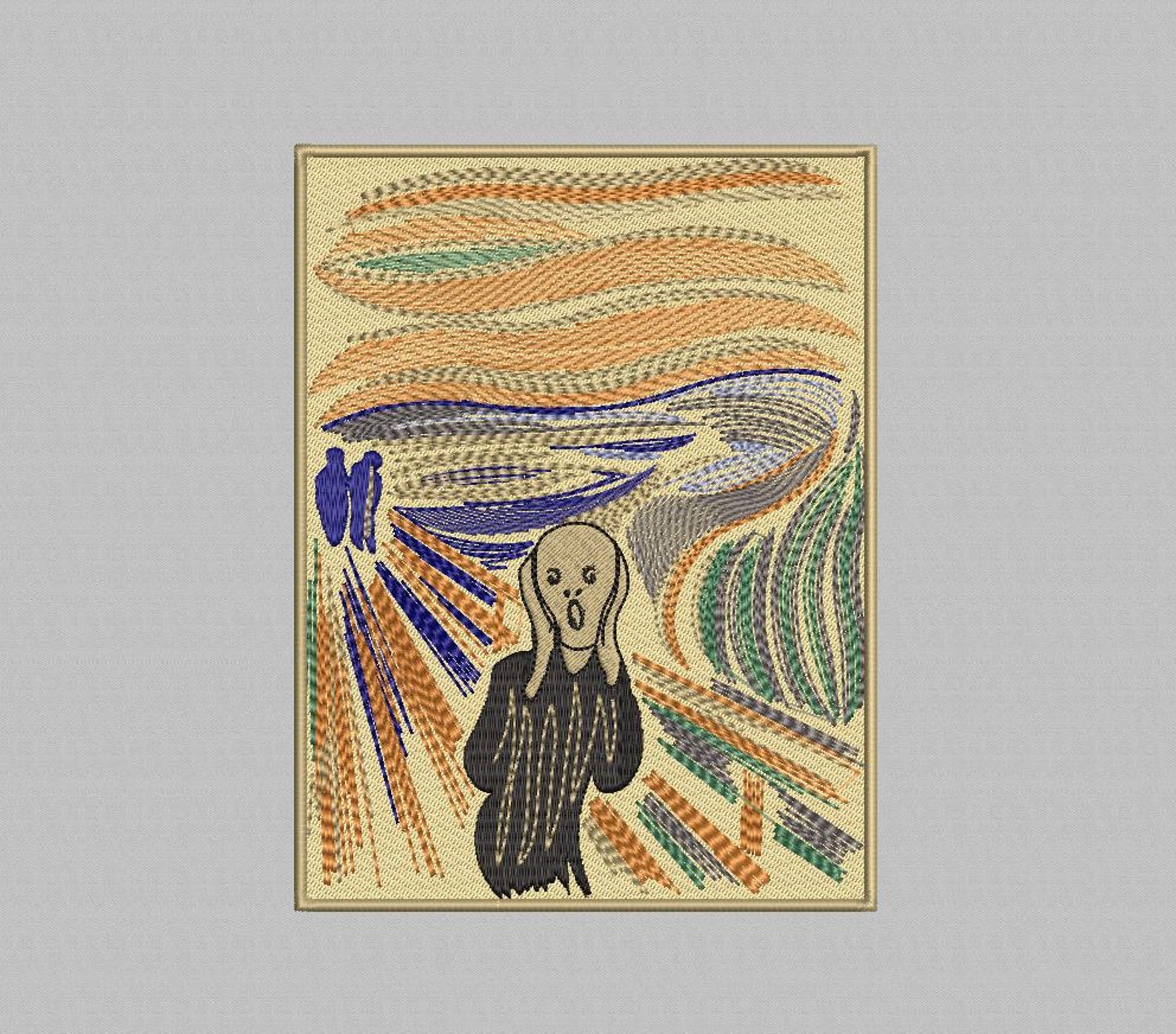 The Scream Munch Digital File Embroidery Design Edvard Munch ...