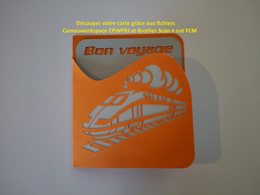 TGV Steam Train Card Cutout - File for Brother Scan N Cut CPRWJ + FCM ...