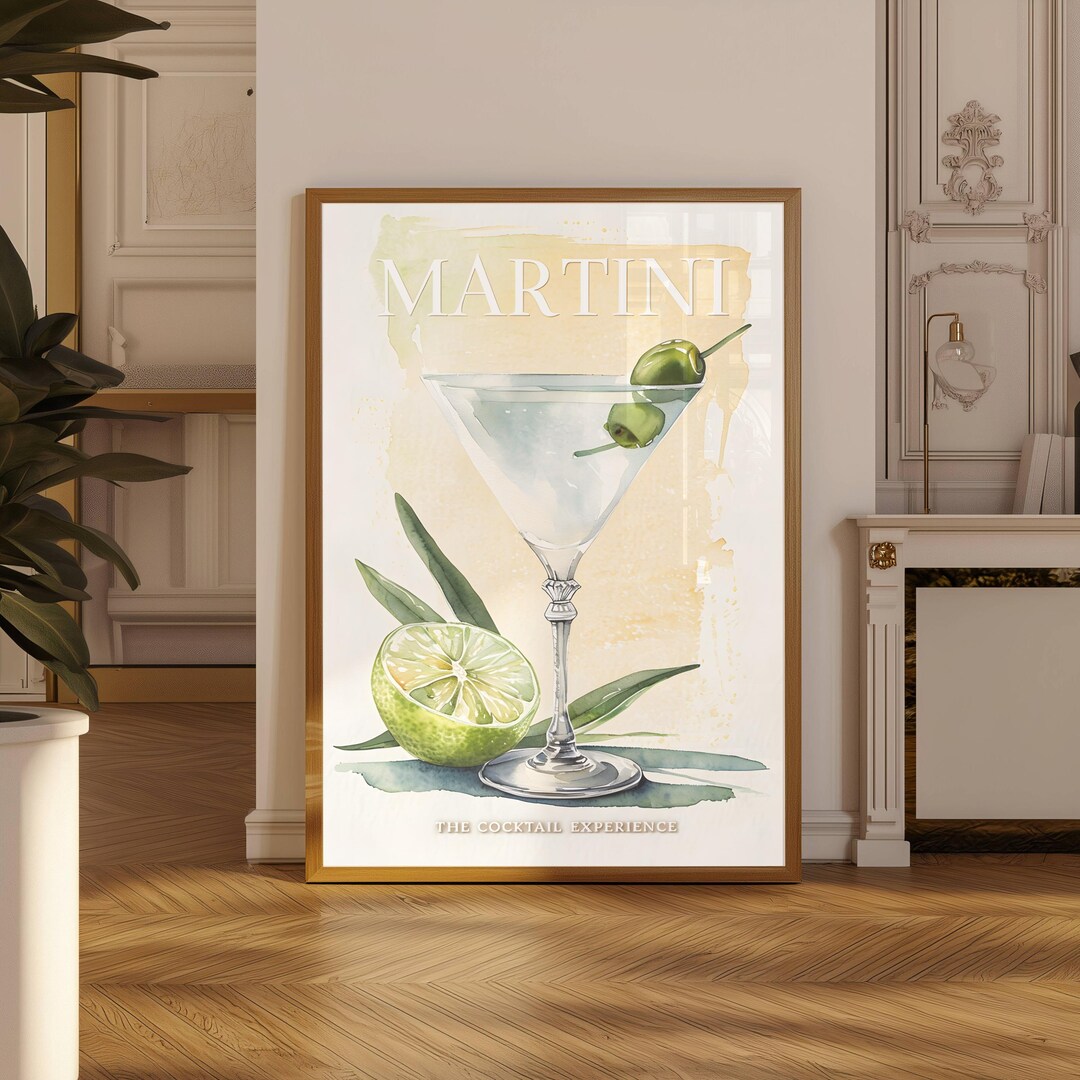 Martini Print, Martini Poster, Martini Art, Cocktail Poster, Martini ...