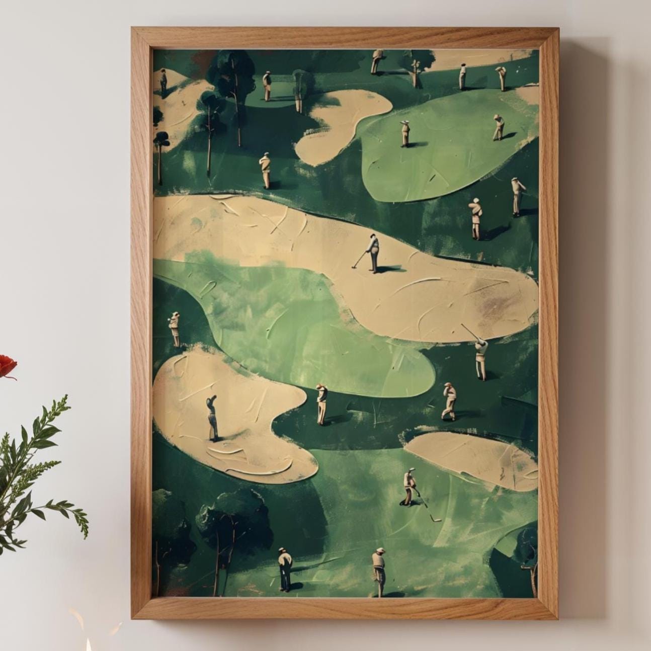 Vintage Golf Poster, Golf Decor for Man Cave, Golf Painting, Golf ...