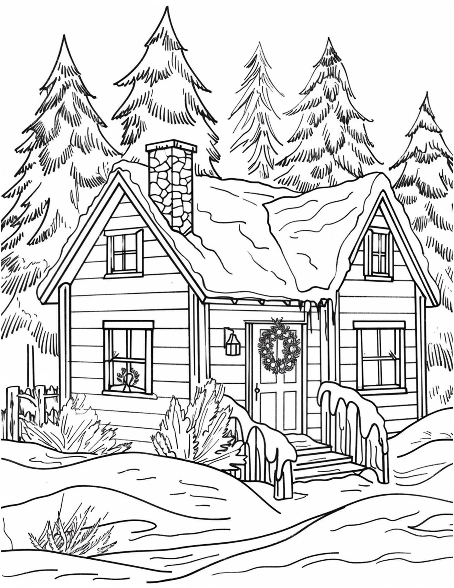 Country Christmas - #16-20 - Coloring Pages (5 Pages) - Etsy