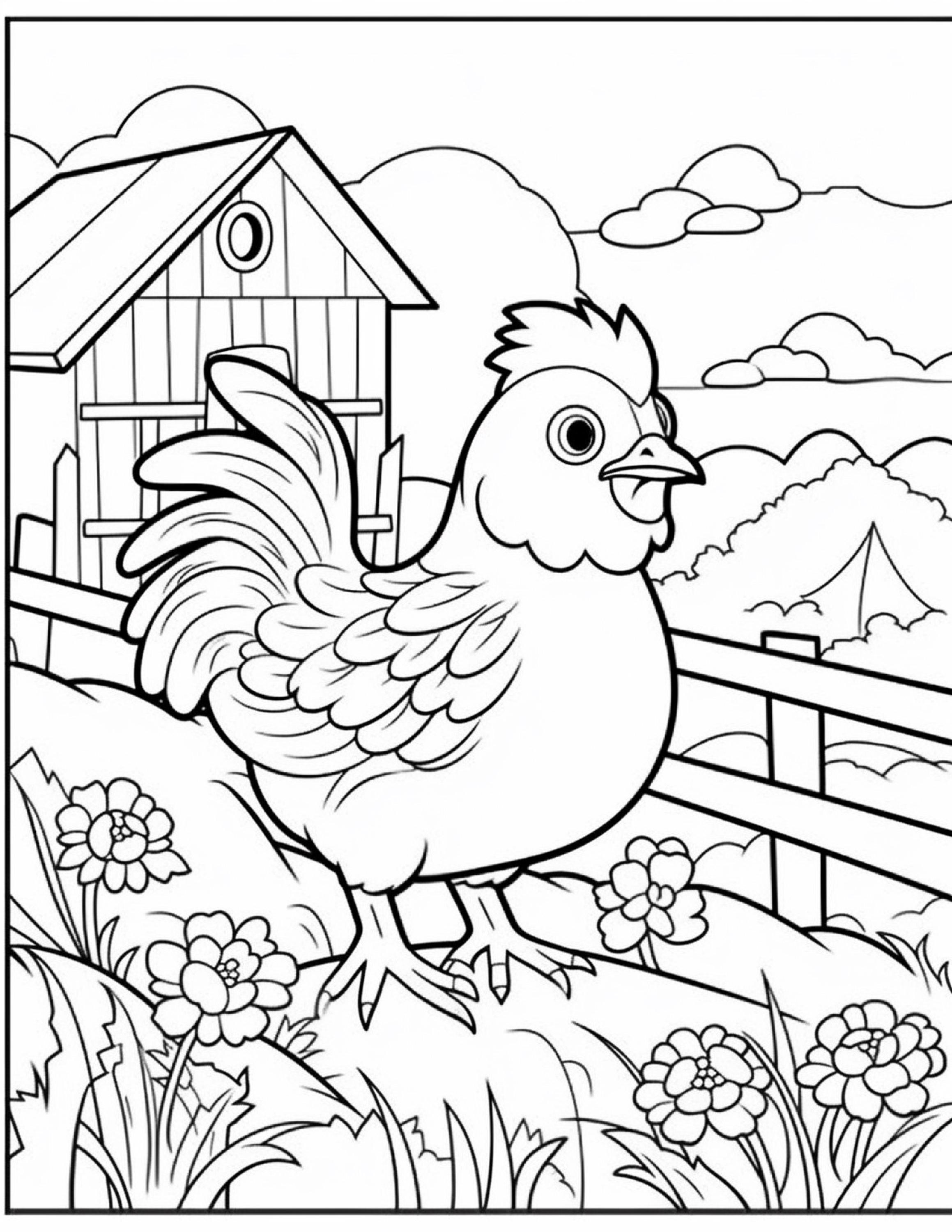 Cute Farm Animals - #46-50 - Coloring Pages (5 Pages) - Etsy