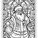Stained Glass - Santa Claus - #16-20 - Coloring Pages (5 Pages) - Etsy