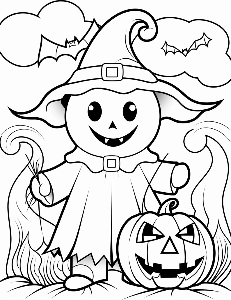 Happy Halloween - 1 - #46-50 - Coloring Pages (5 Pages) - Etsy