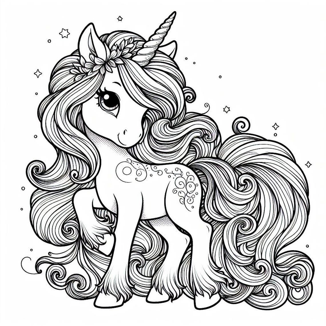 Enchanted Unicorns - #16-20 - Coloring Pages (5 Pages) - Etsy