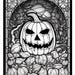 Stained Glass Halloween - #1-5 - Coloring Pages (5 Pages) - Etsy