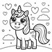 Cute Unicorns - #16-20 - Coloring Pages (5 Pages) - Etsy