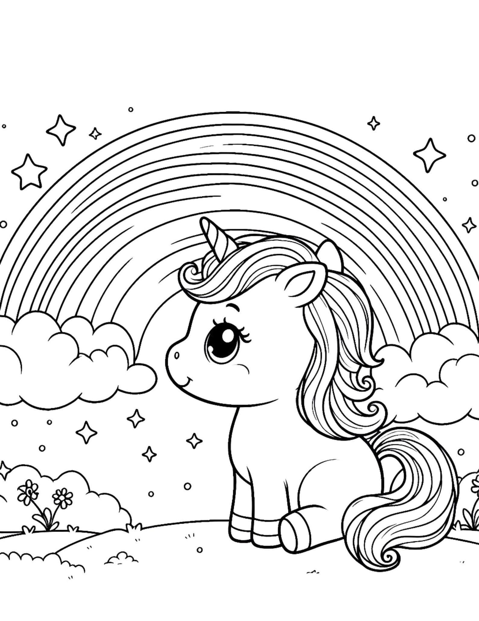 Adorable Baby Unicorns - #21-25 - Coloring Pages (5 Pages) - Etsy