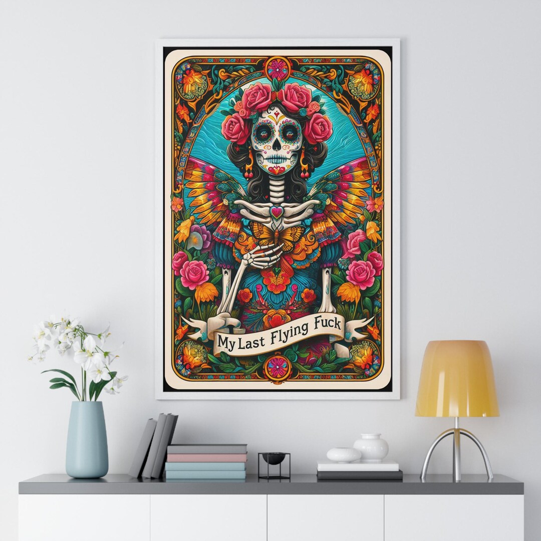 My Last Flying F*ck - Tarot Card - 1 - Vertical Framed Poster - Etsy