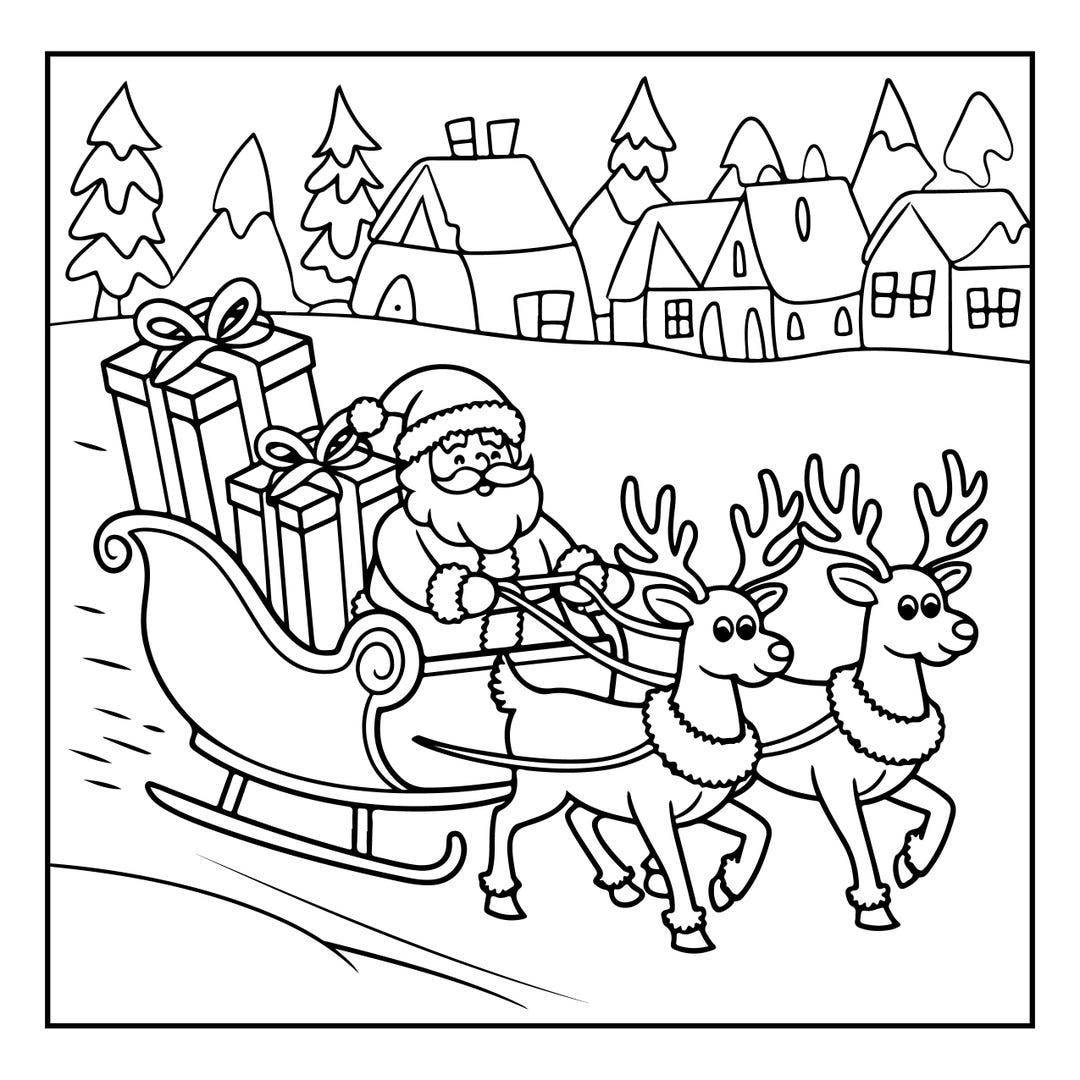 Bold & Easy - Cozy Christmas - #26-30 - Coloring Pages (5 Pages) - Etsy