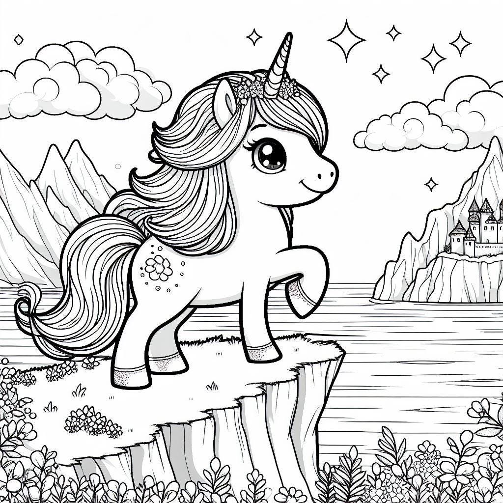 Enchanted Unicorns - #21-25 - Coloring Pages (5 Pages) - Etsy