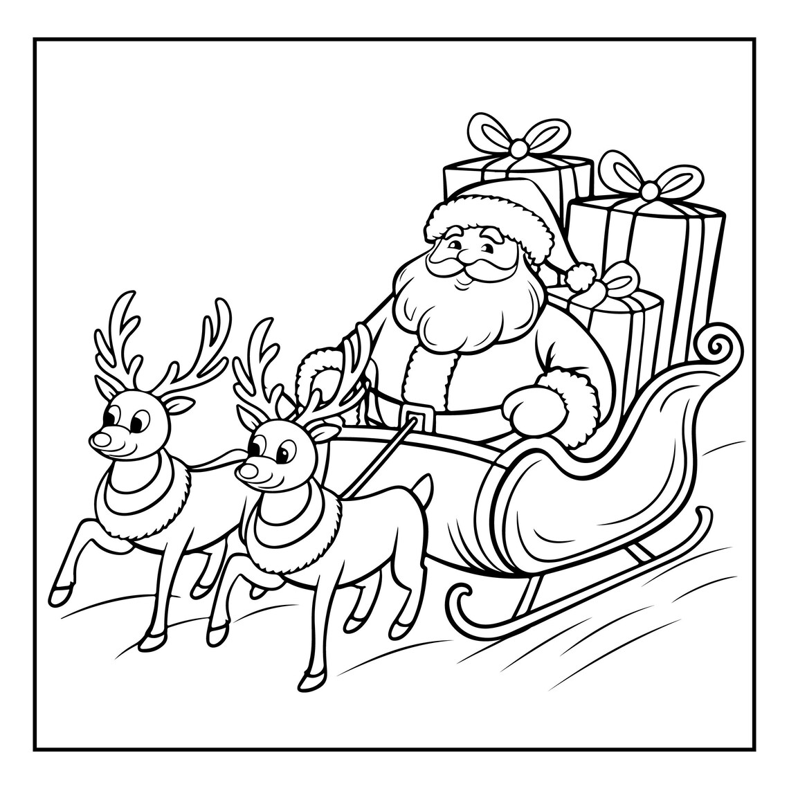 Bold & Easy - Cozy Christmas - #41-45 - Coloring Pages (5 Pages) - Etsy