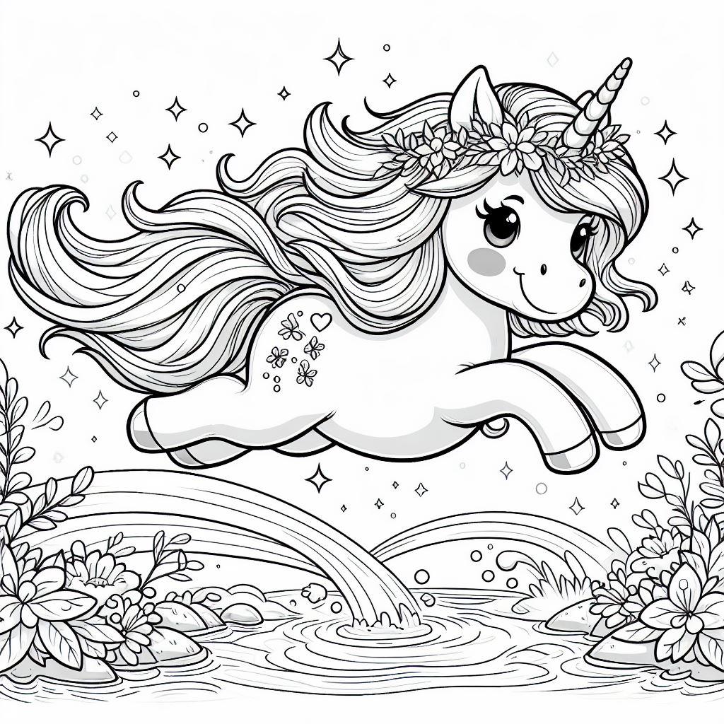 Enchanted Unicorns - #11-15 - Coloring Pages (5 Pages) - Etsy