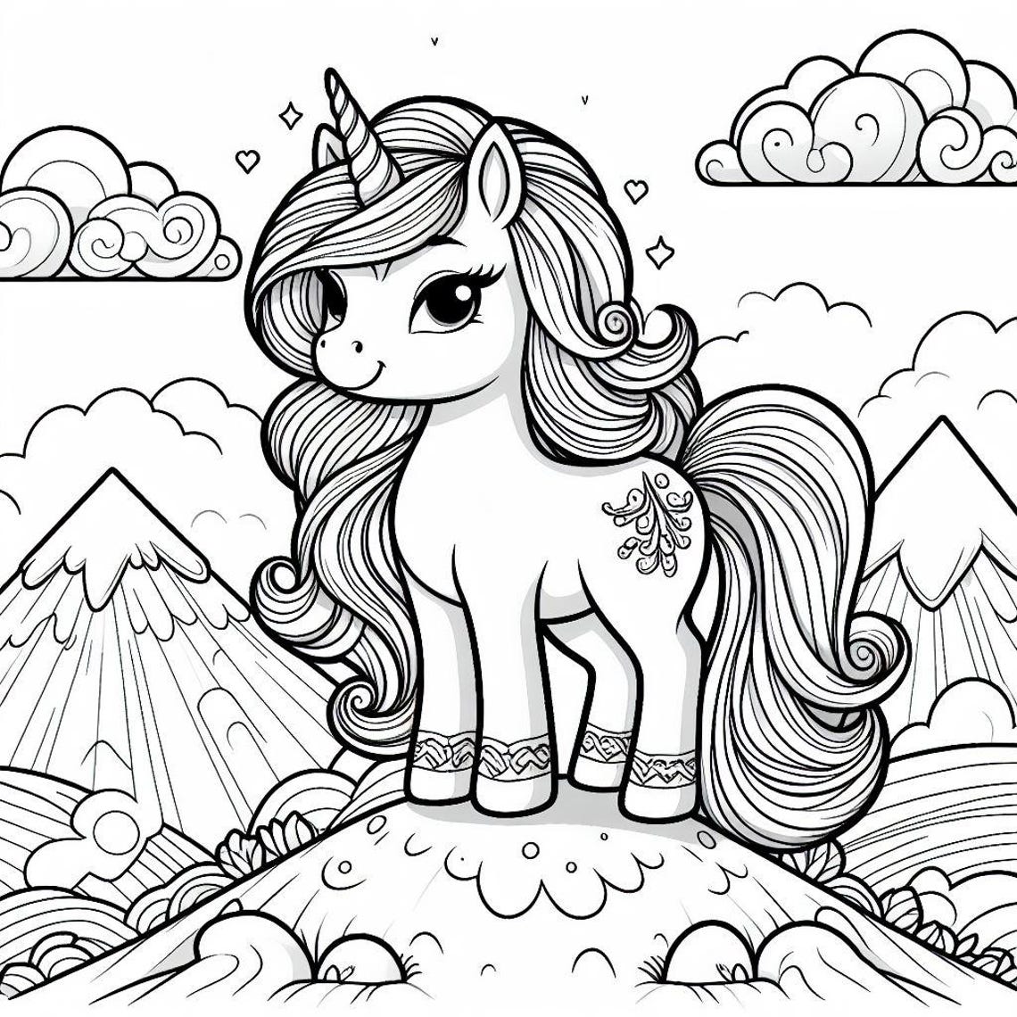 Enchanted Unicorns - #26-30 - Coloring Pages (5 Pages) - Etsy